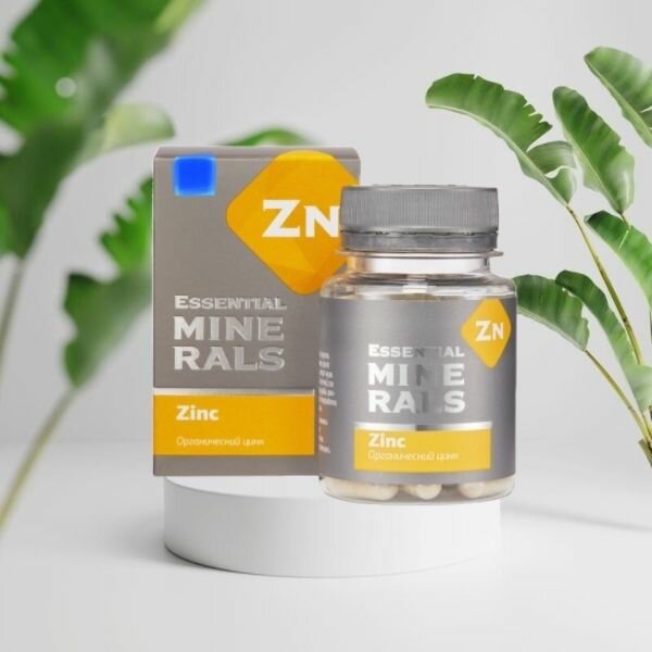 Органический цинк Essential Minerals, 60 капсул