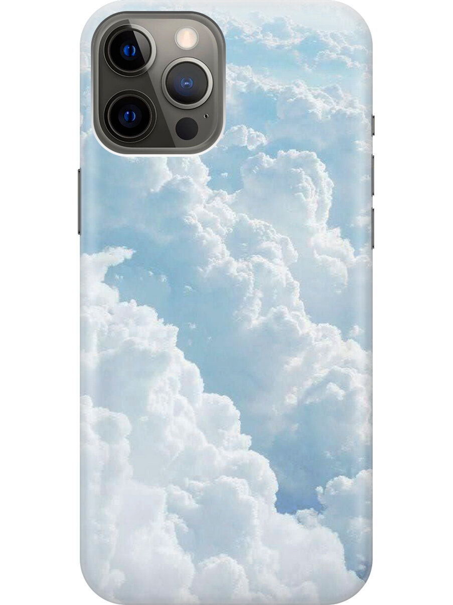 Силиконовый чехол на Apple iPhone 12 Pro Max / Эпл Айфон 12 Про Макс с рисунком "Кучевые облака"