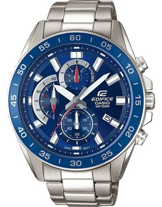 Наручные часы CASIO Edifice, серебряный/синий