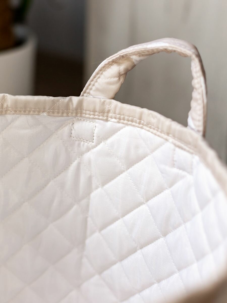 Корзина для хранения органайзер для вещей белья игрушек тканевая Leaves 40x35