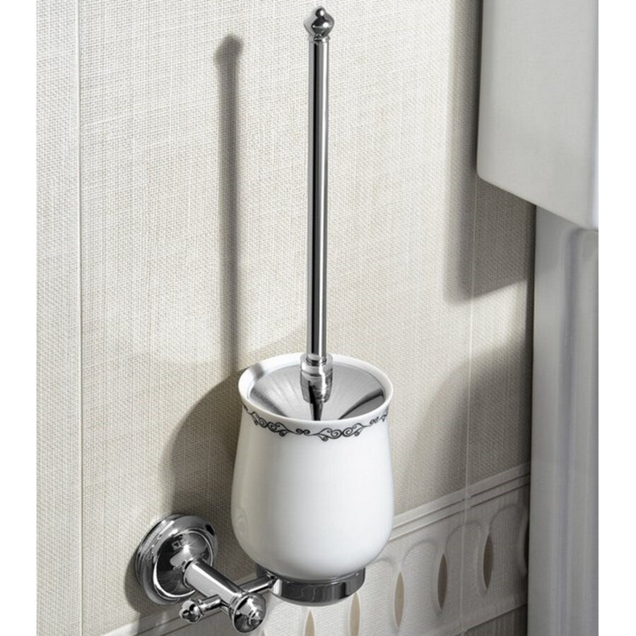 Ершик ASTOR настенный, керамика с держателем, хром, Sapho (1325-08)
