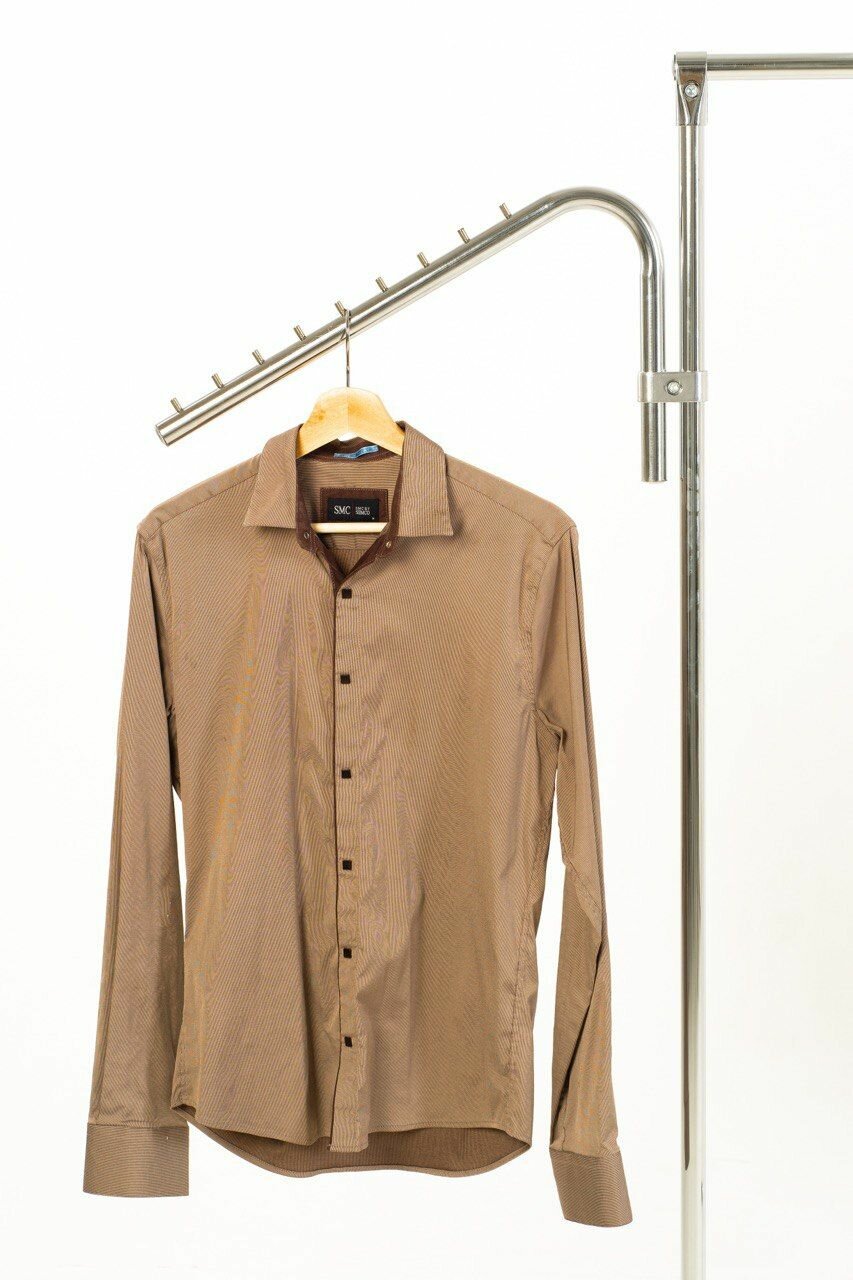 Вешало гнутое JR-47.1.25 к системе Joker на 9 штырьков, кронштейн наклонный джокер, держатель для плечиков поворотный вертикальный торговый, диаметр трубы 25 мм, 1 шт