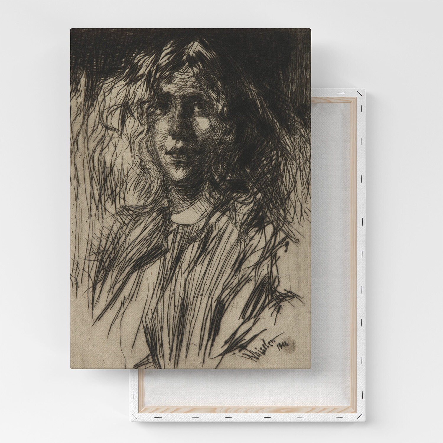 Картина на холсте, репродукция / James Whistler - Jo / Джеймс Уистлер / Размер 80 x 106 см