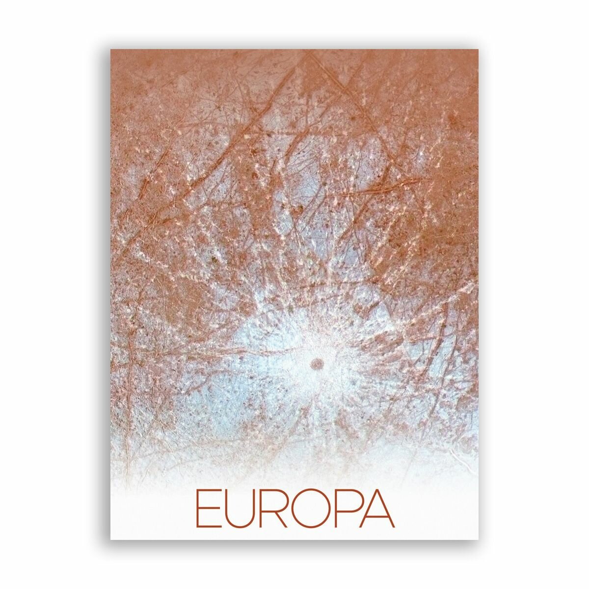 Постер, плакат на бумаге / NASA (Коллекция Постеров) - Europa / Европа / Размер 60 x 80 см