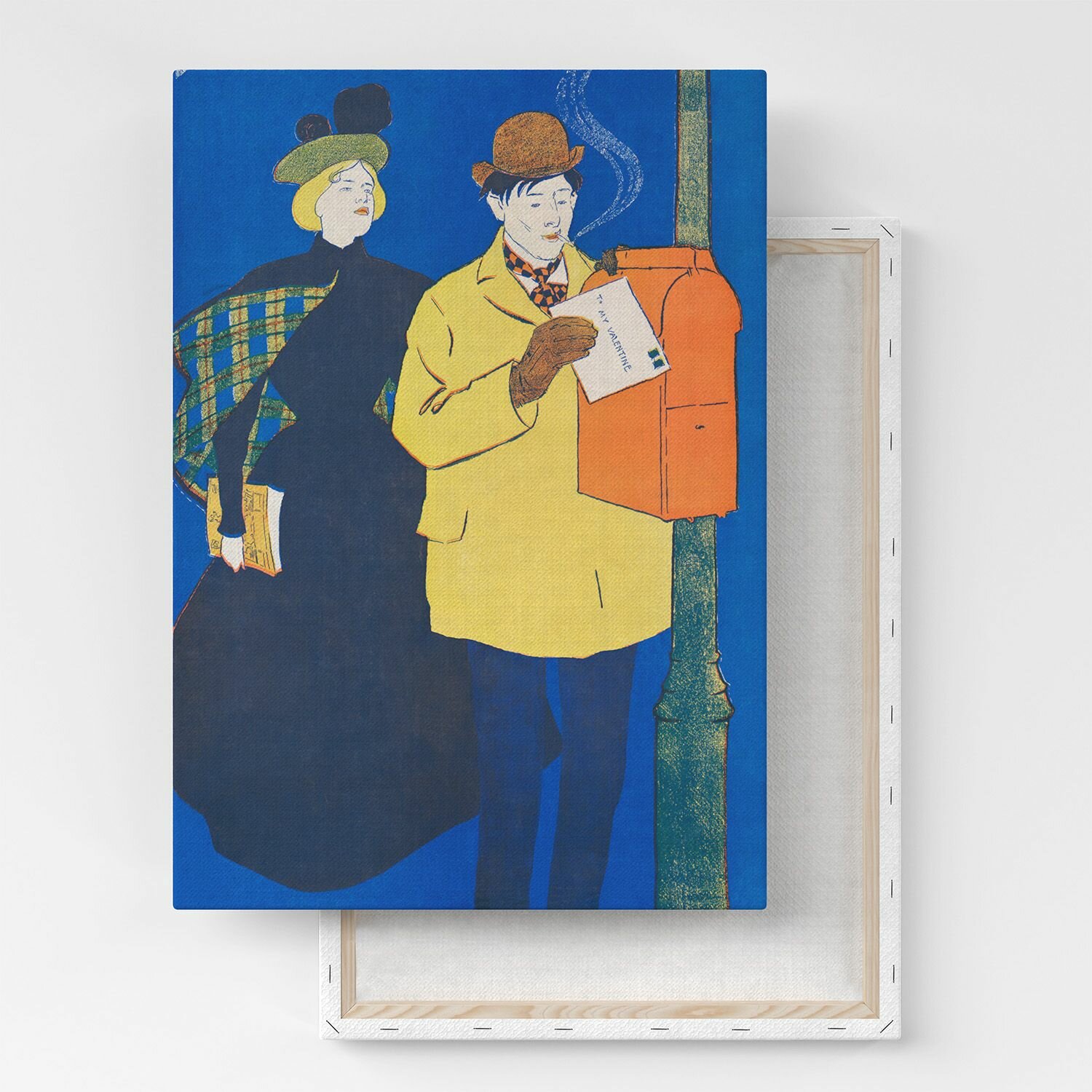 Картина на холсте, репродукция / Эдвард Пенфилд - Man and woman sending letter / Размер 40 x 53 см