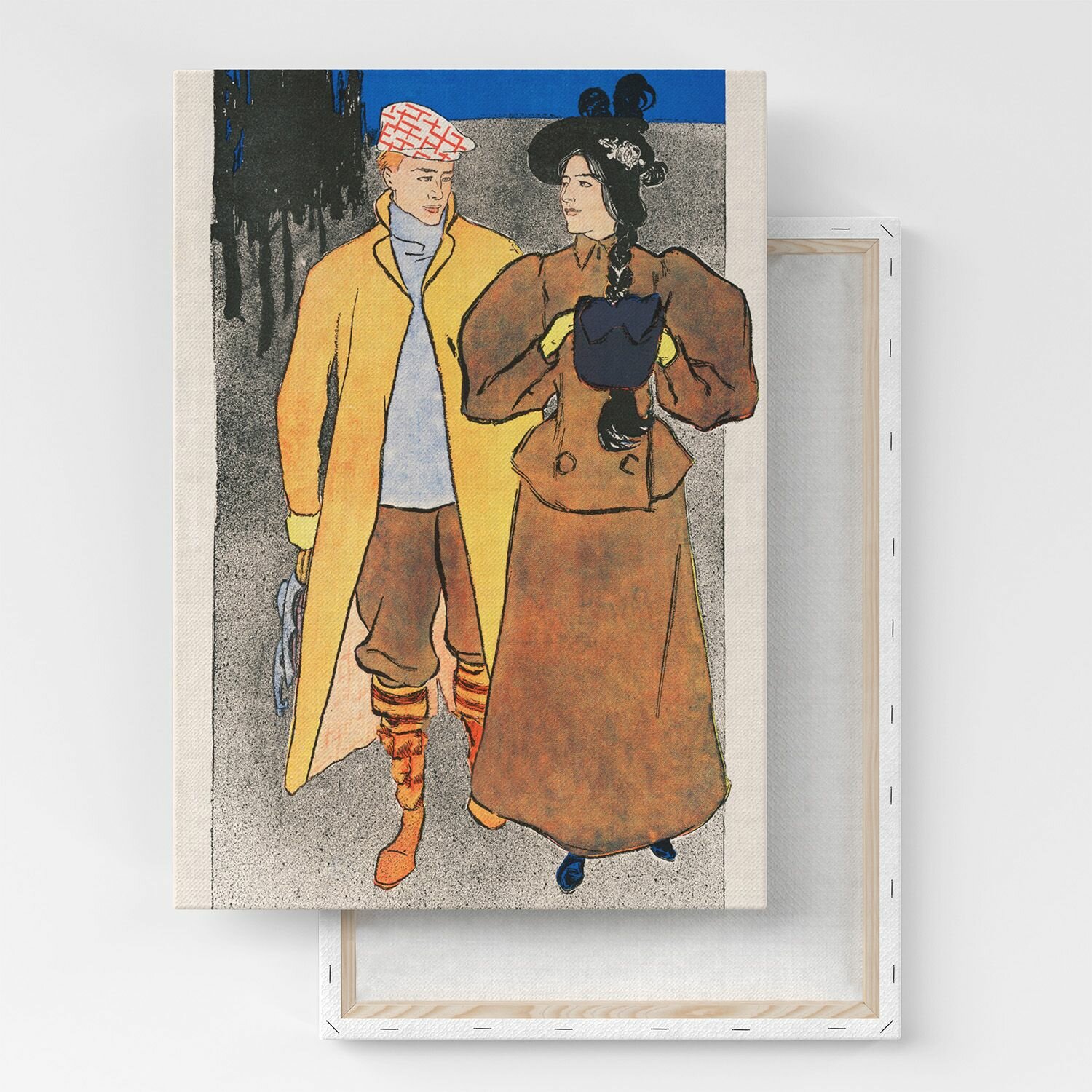 Картина на холсте, репродукция / Эдвард Пенфилд - Man walking with woman / Размер 30 x 40 см