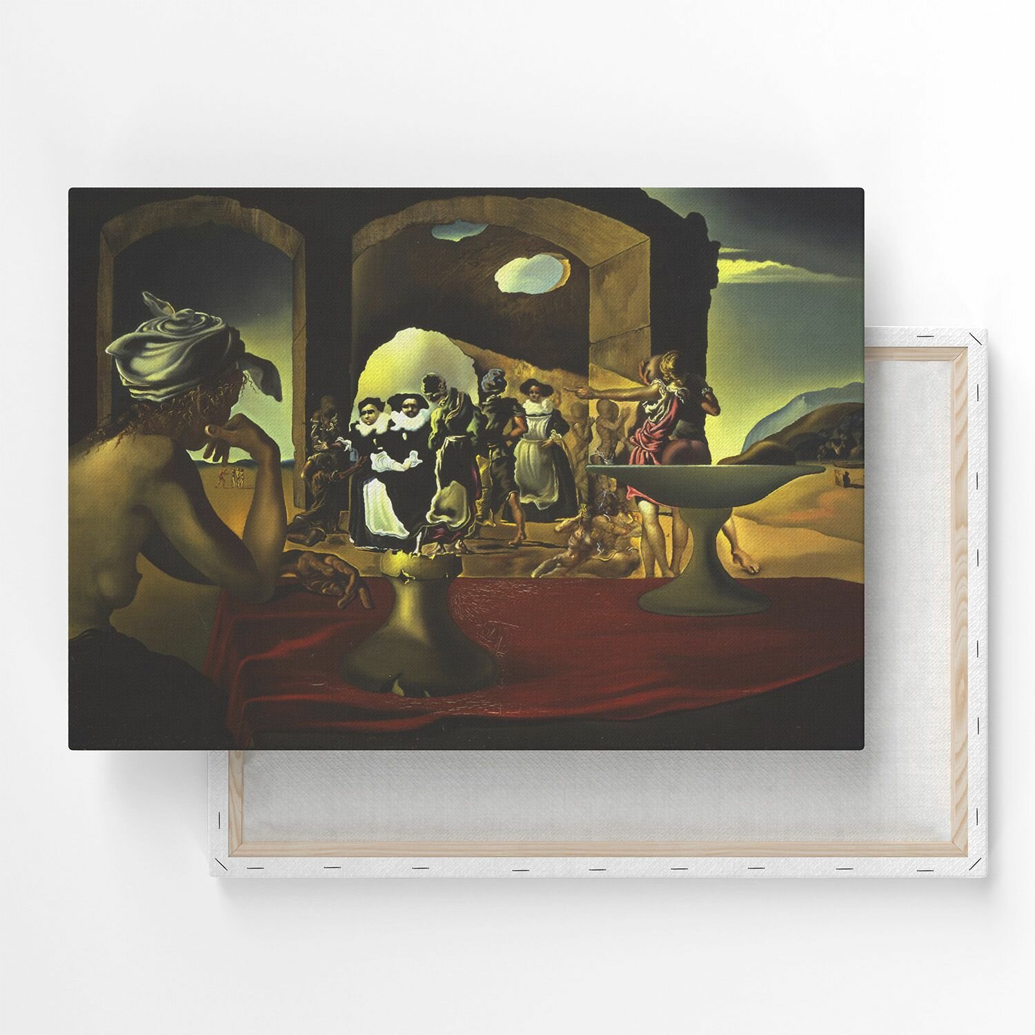 Картина на холсте, репродукция / Сальвадор Дали - Рынок рабов с исчезающим бюстом / Размер 40 x 53 см