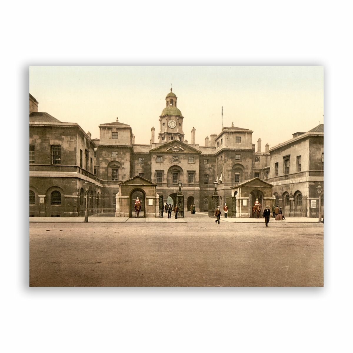Постер, плакат на бумаге / Whitehall, horse guards, London, England / Размер 80 x 106 см