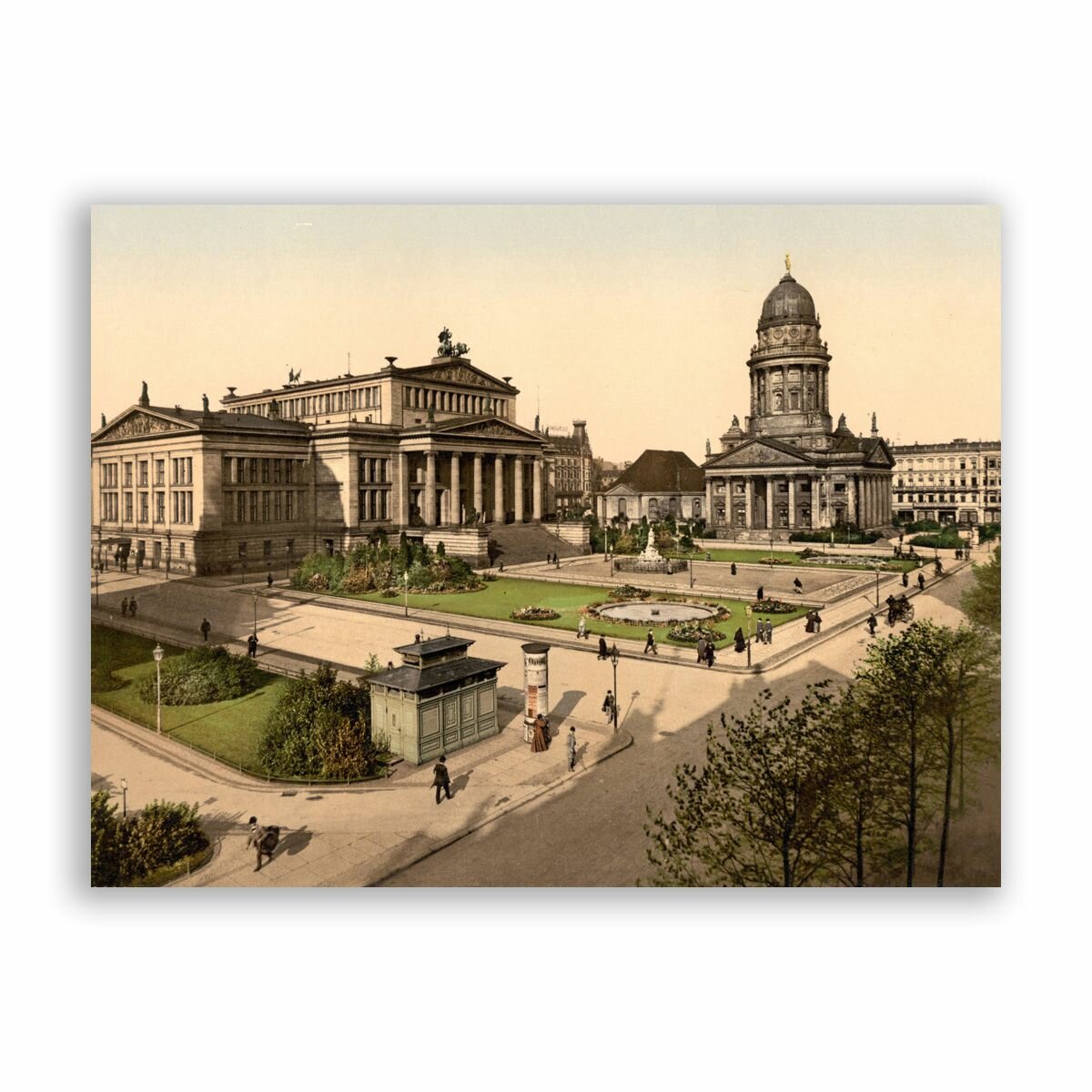 Постер, плакат на бумаге / Schiller Square, Berlin, Germany / Размер 80 x 106 см