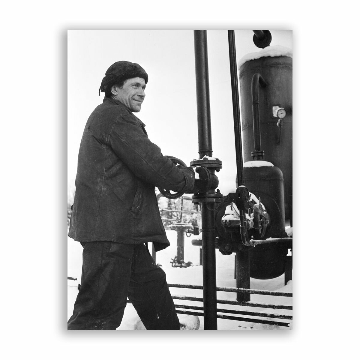 Советский постер, плакат на бумаге / Советские рабочие / Размер 30 x 40 см