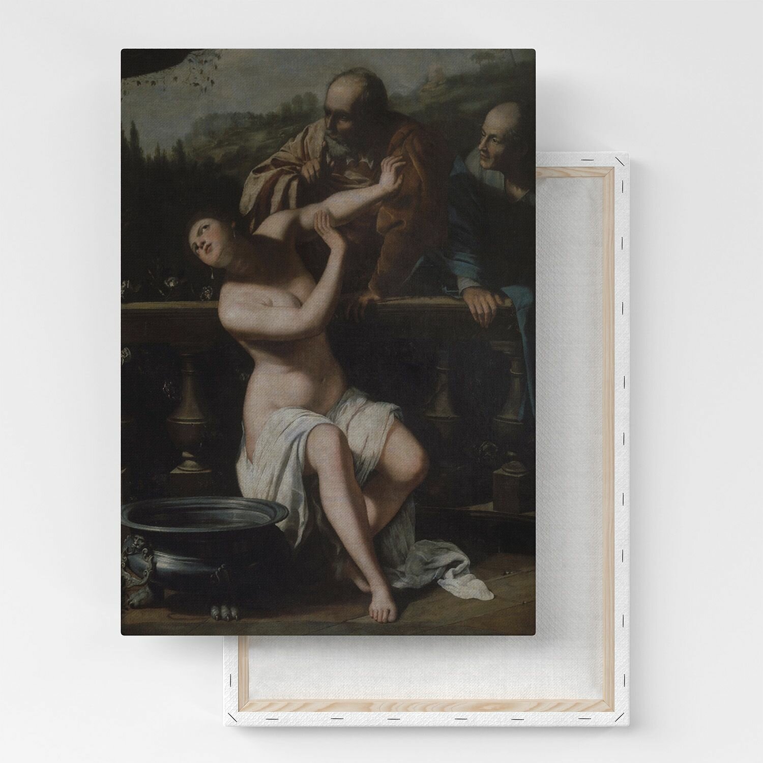 Картина на холсте, репродукция / Артемизия Джентилески - Susanna and the Elders / Размер 60 x 80 см