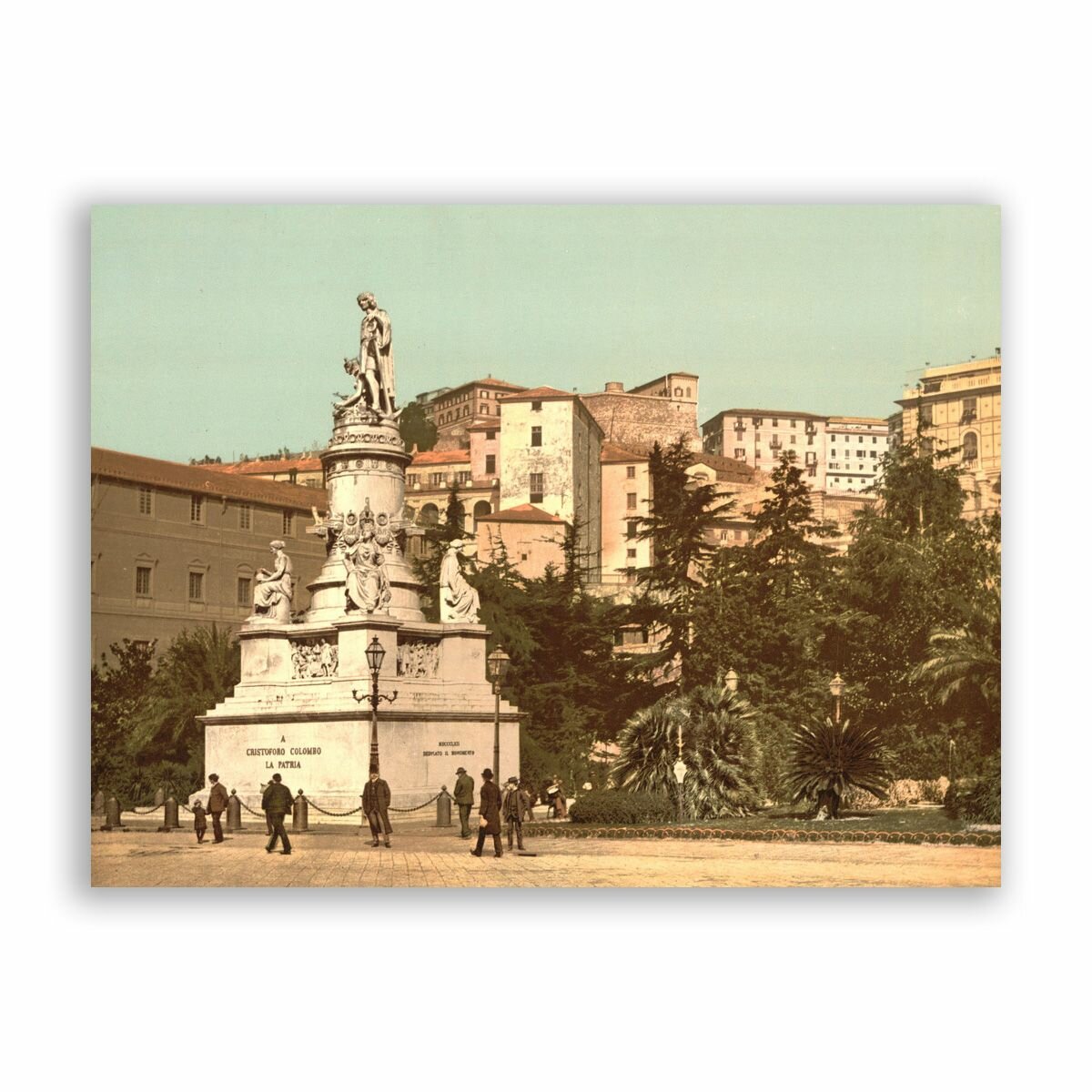 Постер, плакат на бумаге / Columbus Monument, Genoa, Italy / Размер 30 x 40 см