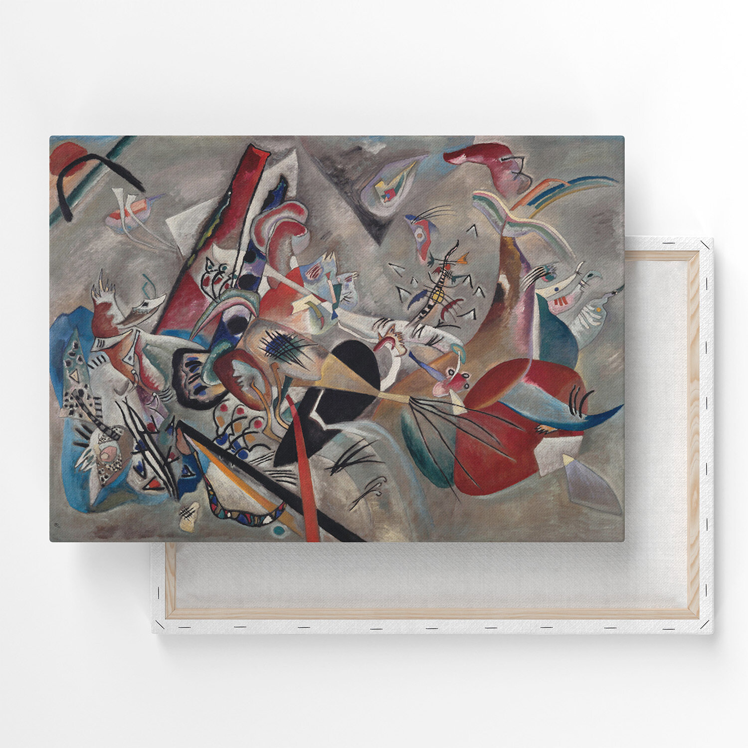 Картина на холсте, репродукция / Кандинский Василий - In the Grey / Размер 80 x 106 см
