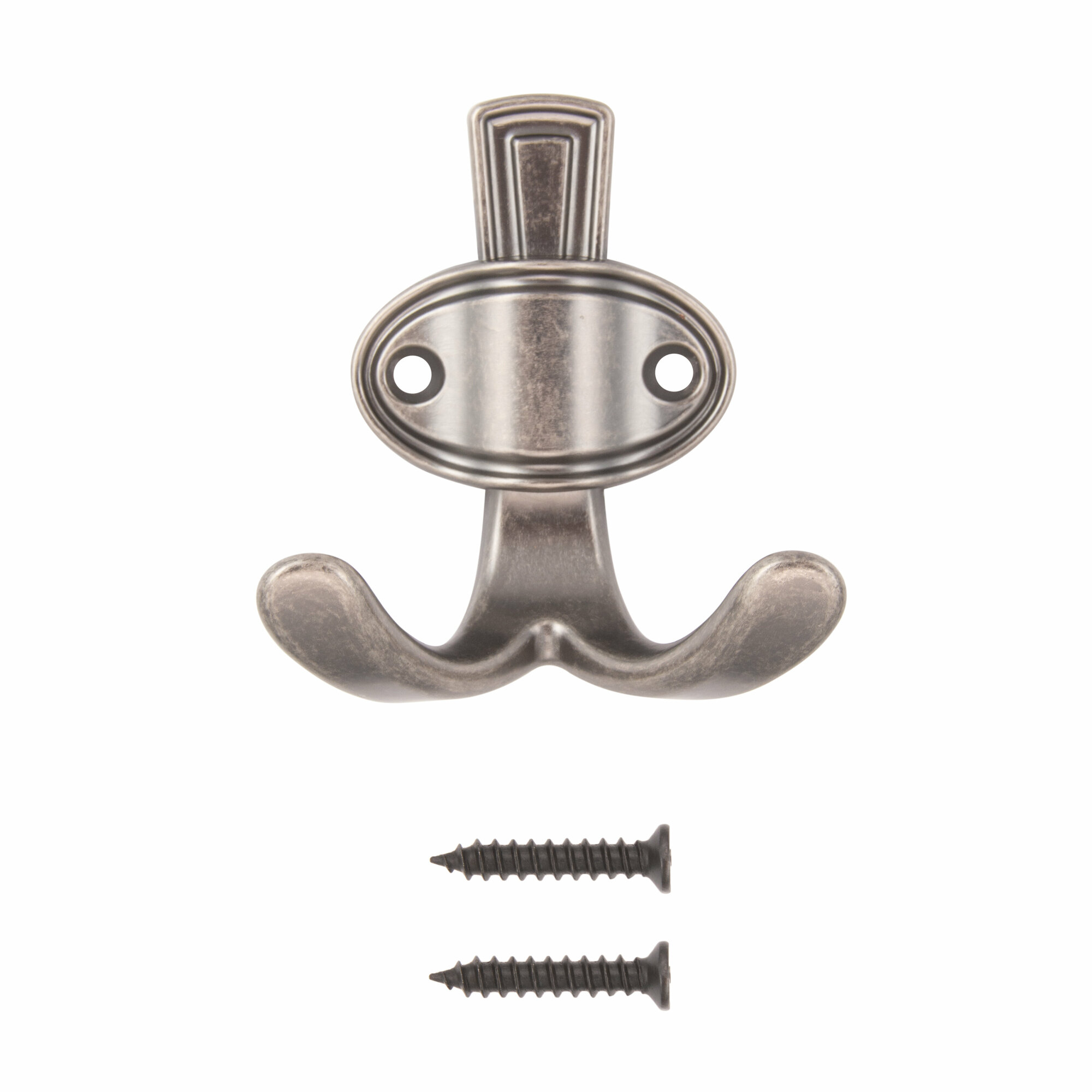 Мебельный крючок EDSON 5803-N00-AS ANTIQUE SILVER двухрожковый