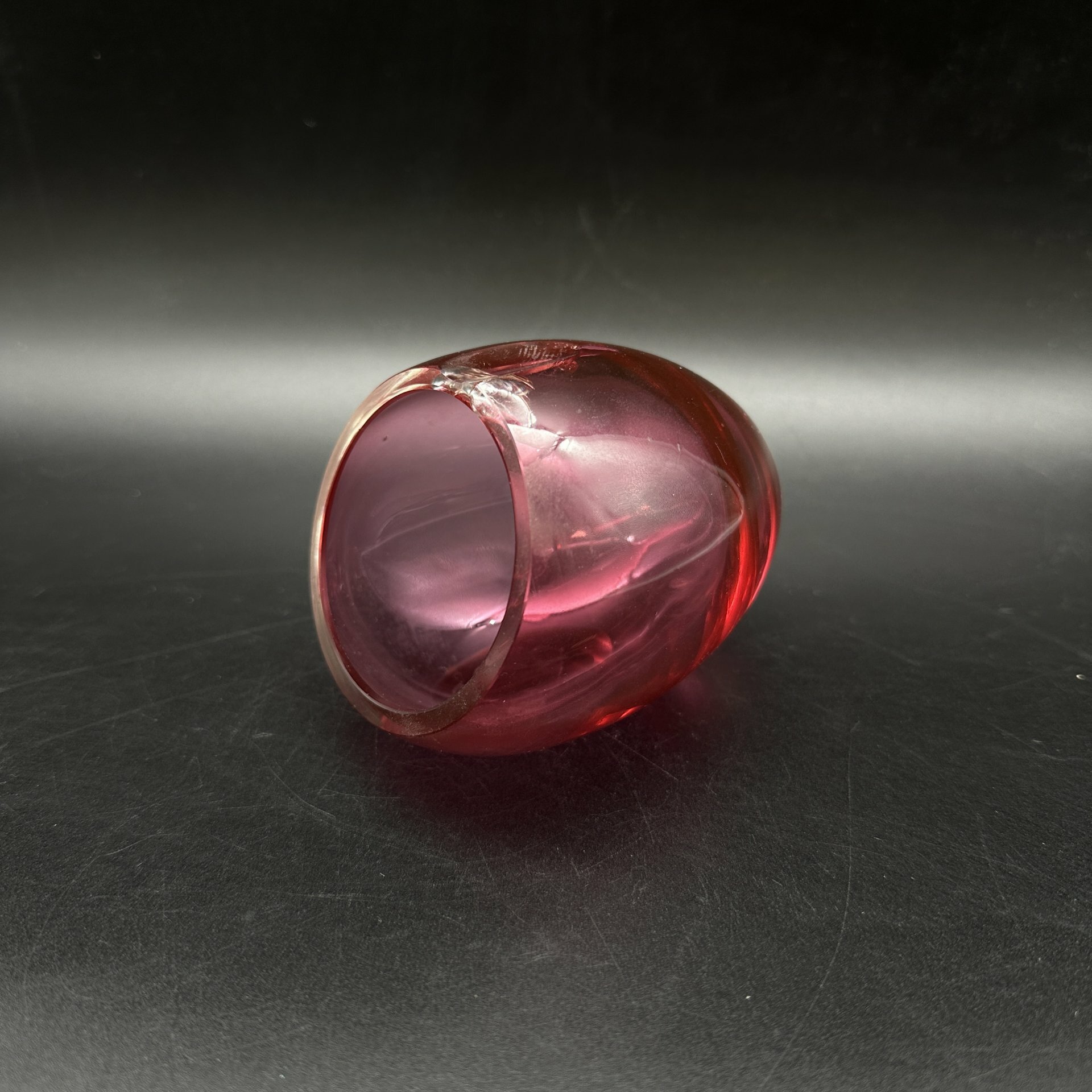 Пепельница необычной формы, цветное стекло, СССР, 1970-1990 гг.