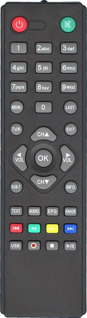 GHB-898 DVB-T2 EPLUTUS DVB-126T, Пульт ДУ