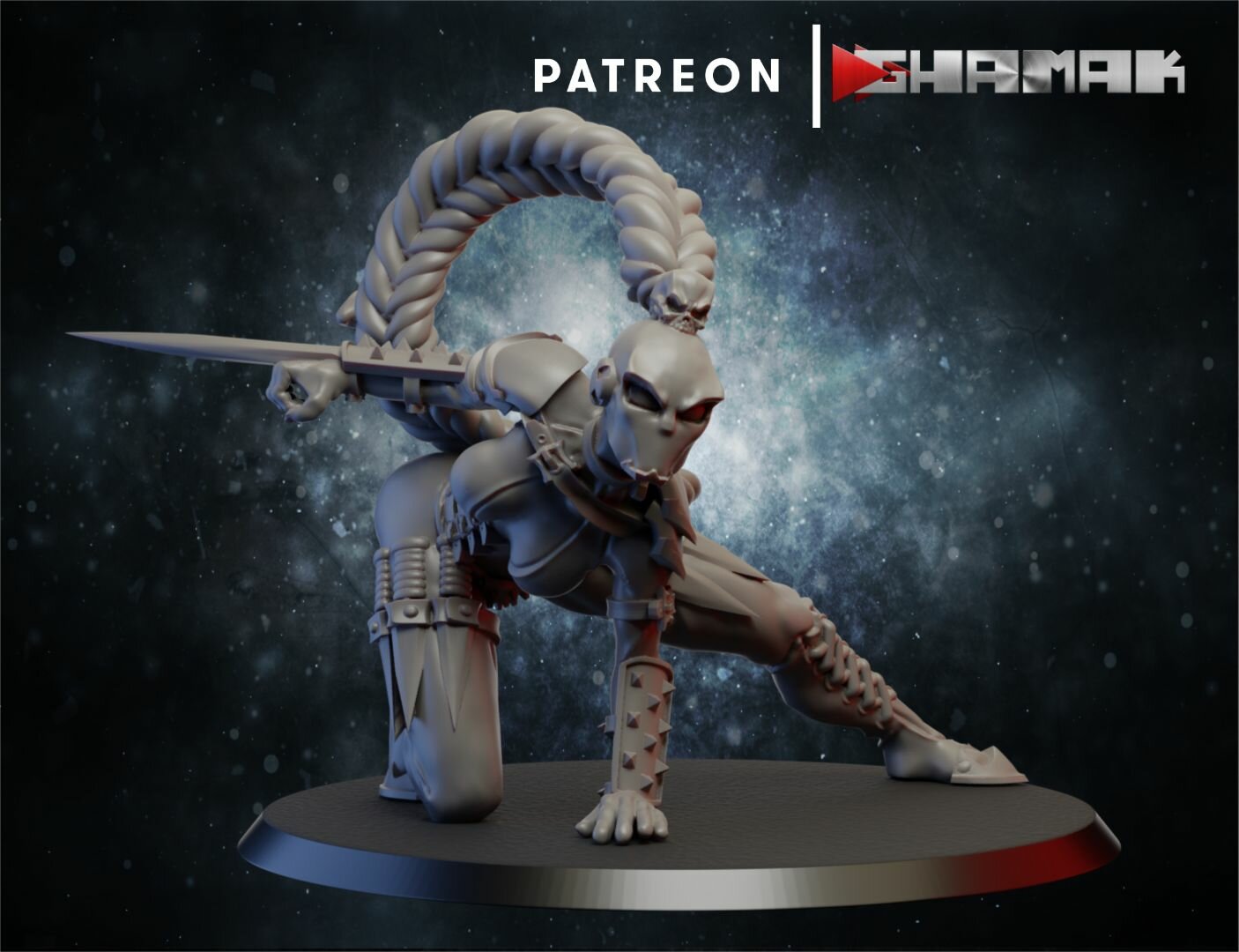 Миниатюра Warhammer "Ассассин храма Каллидус " масштаб 32 мм