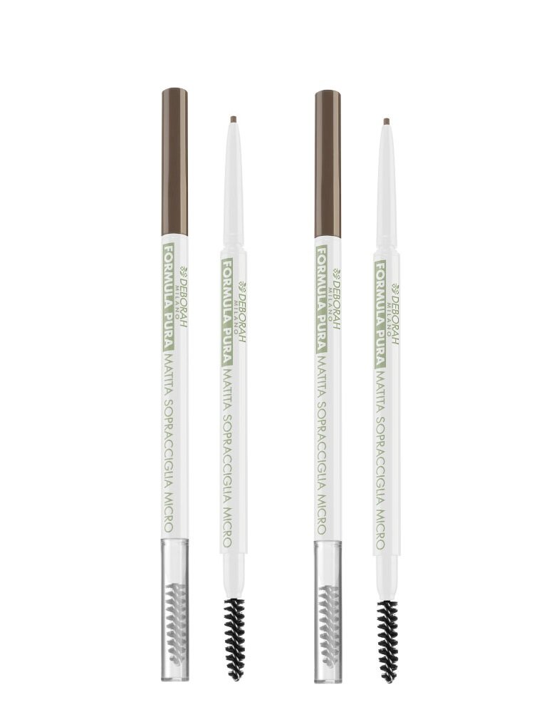 Карандаш для бровей Deborah Milano, Formula Pura Eyebrow Micropencil, автоматический тон 03 темный, 0,1 г, 2 шт.