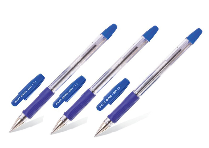 Ручка шариковая PILOT BPS-GP-Fine, 0.7мм синяя, 3 шт