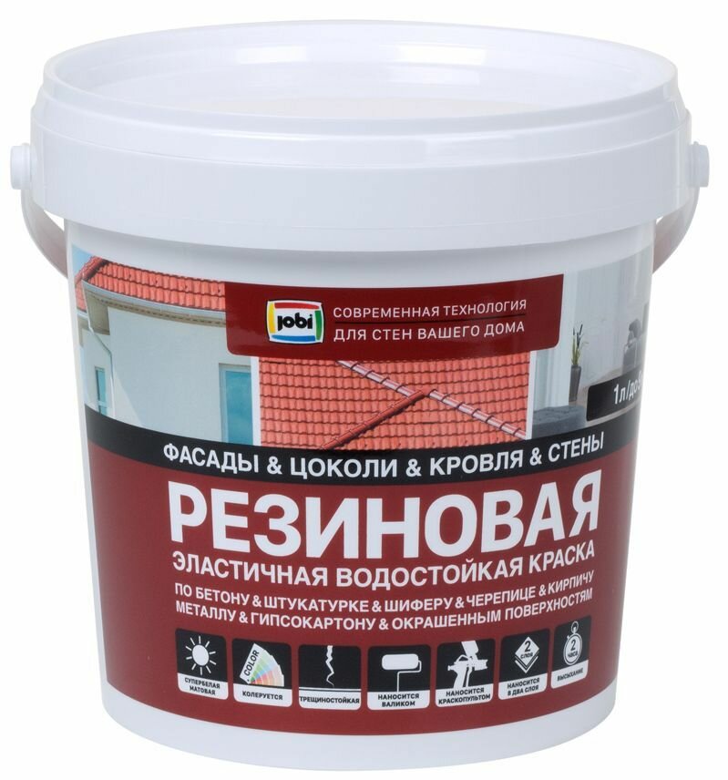 Джоби база А белая краска резиновая (5л)