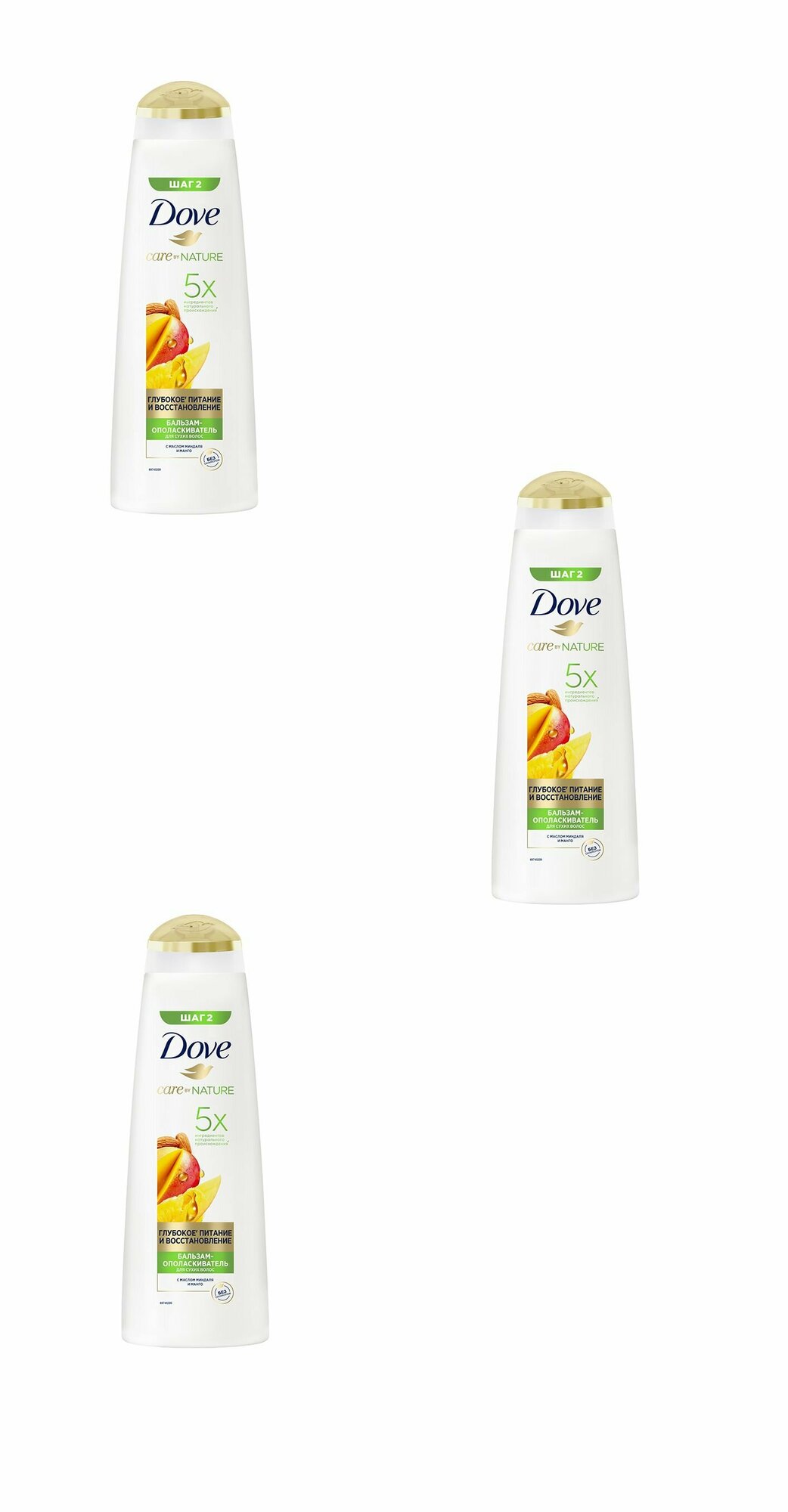 Dove Бальзам для волос Питание и Восстановление Манго, 350мл, 3 уп