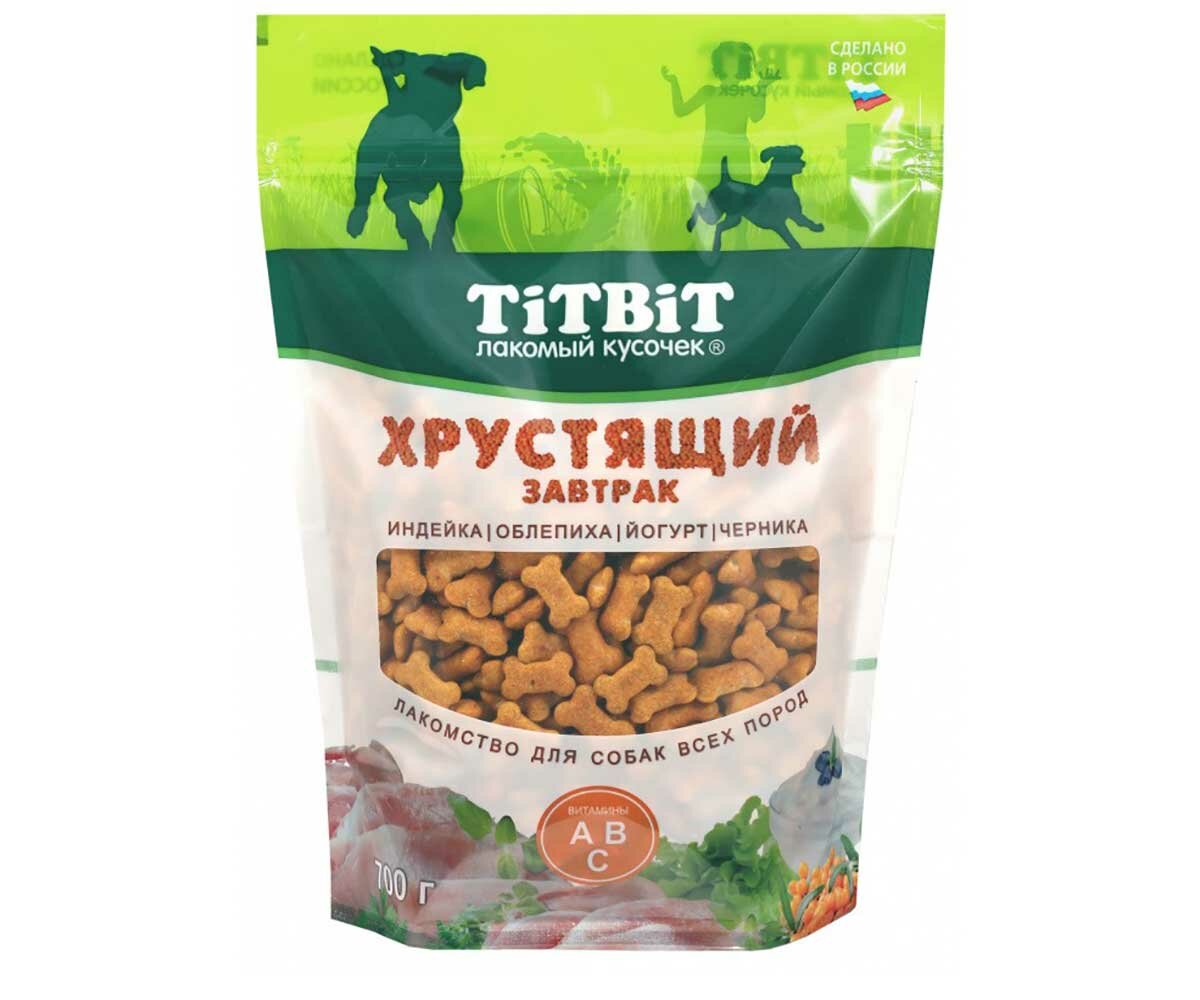 Лакомство TitBit для собак завтрак хрустящий с индейкой 700г 024942