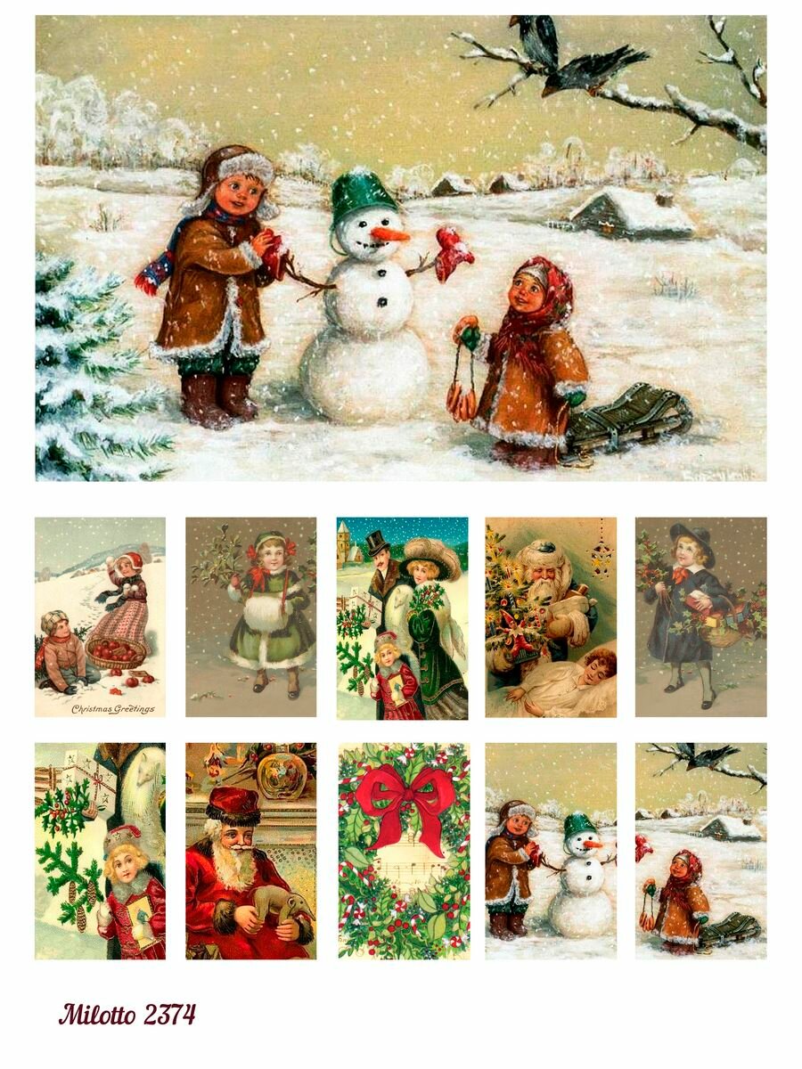 Декупажная карта А4 рисовая бумага для декупажа