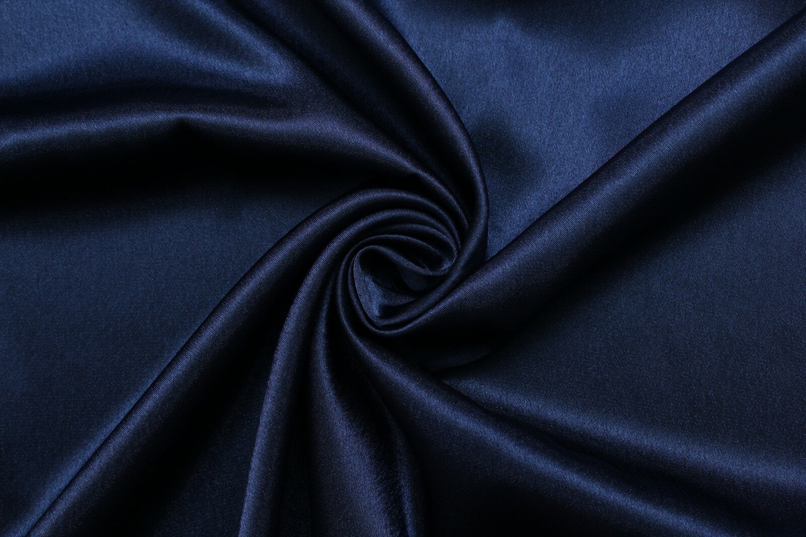 Ткань Креп-атлас тёмно-синий, ш146см, 0,5 м