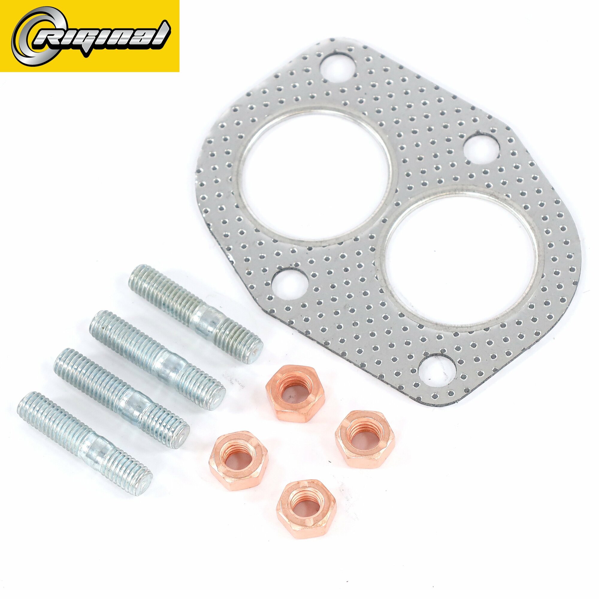 Ремкомплект крепления приемной трубы Riginal для а/м ВАЗ 2101-2107 (прокладка, шпильки, гайки)