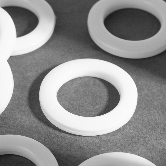 Люверсы для штор, d 4/6,5 см, 10 шт, цвет белый