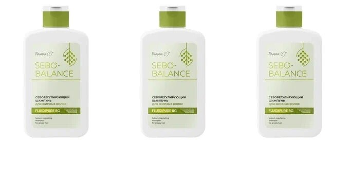 Шампунь Белита для жирных волос Sebo Balance Себорегулирующий, 300 г, 3 шт