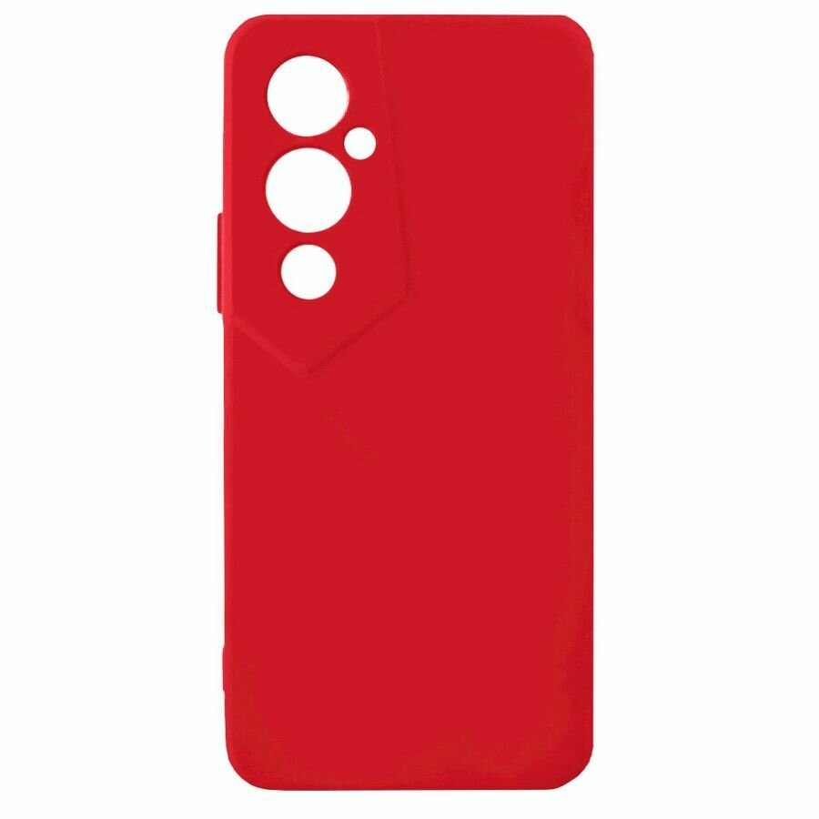 Силиконовая накладка Silky soft-touch для Tecno Pova 4 Pro красный