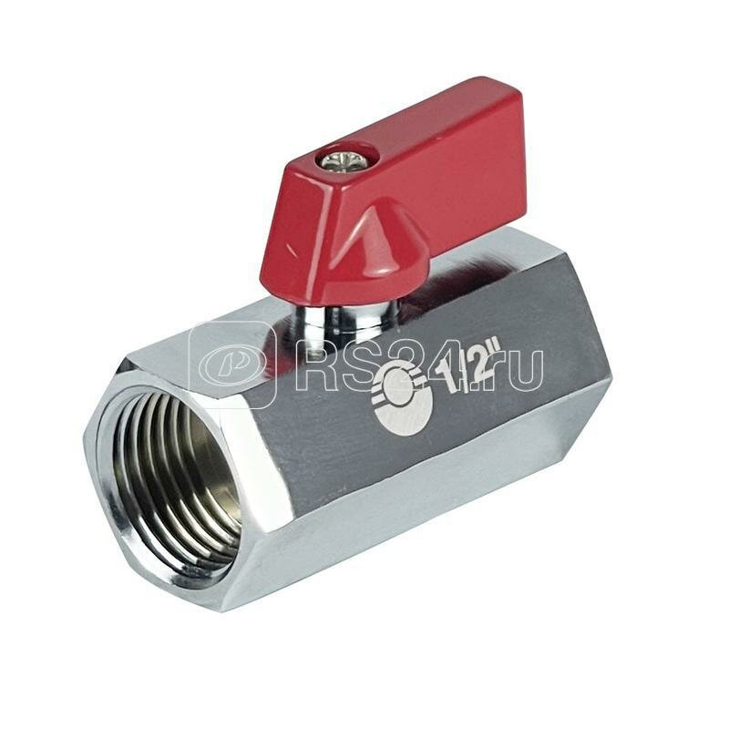 Кран шаровой MINI ВР1/2дюймхВР1/2дюйм никелированный (200/40) К VALFEX VF.330. NB.012