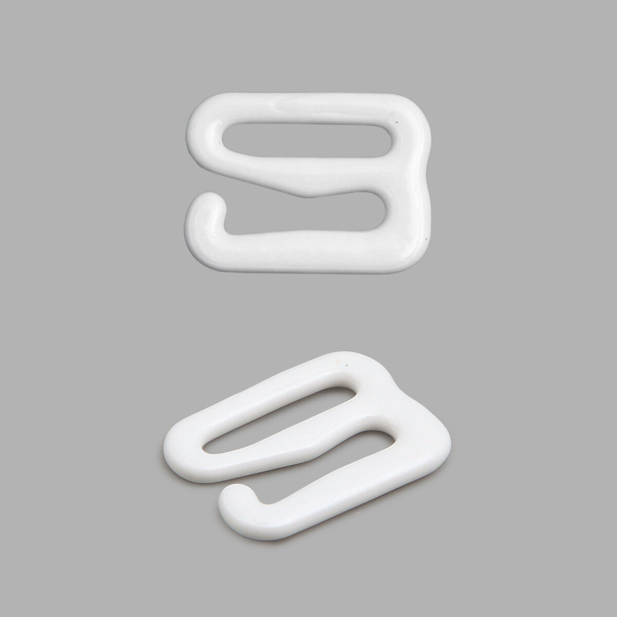 Крючки для бретелей 9,5 мм, 20 шт, белые(металл, эмаль), Айрис