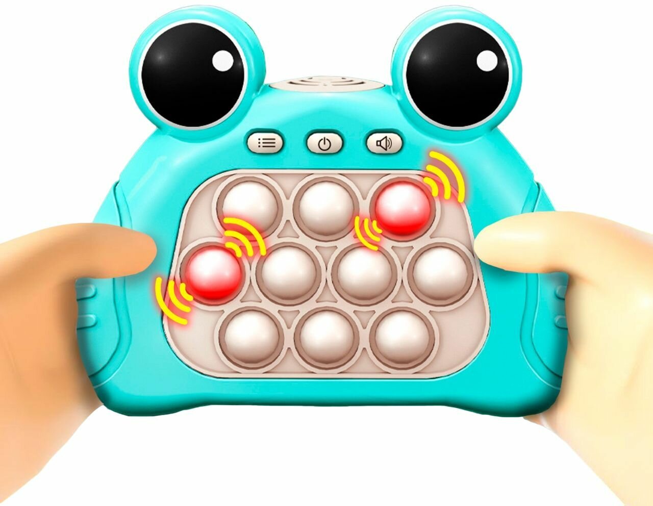 Развивающая игрушка "Лягушка" со звуковыми эффектами, электронный поп ит, фиджет, антистресс для детей, цвета микс