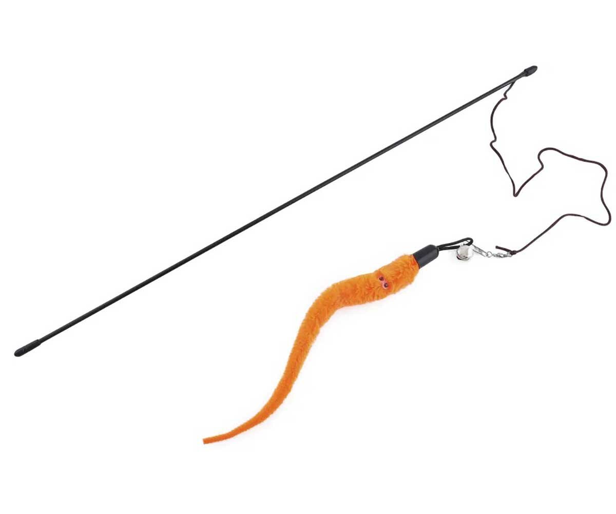 Игрушка-дразнилка Nunbell для кошек червячок с колокольчиком saap8214 40см