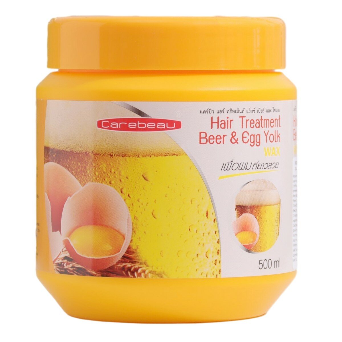 Carebeau Маска для волос восстанавливающая с пивом и яичным желтком, 500 мл