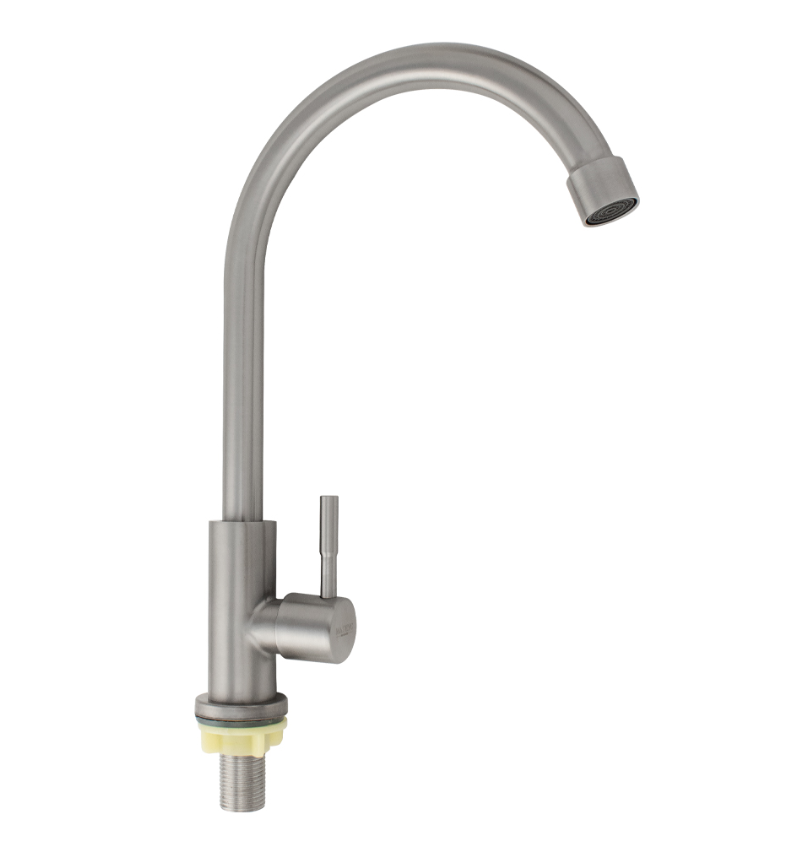 Кран на одну воду, из нержавеющей стали марки 304