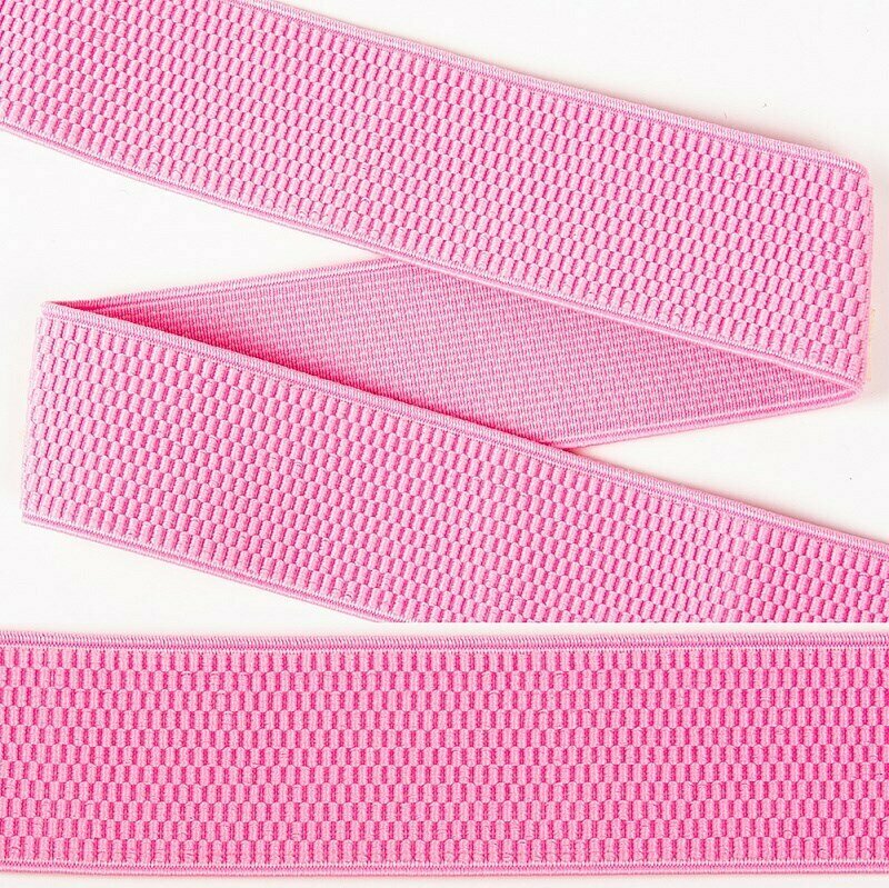 Резинка помочная шир.40мм цв. розовый упак.25 м