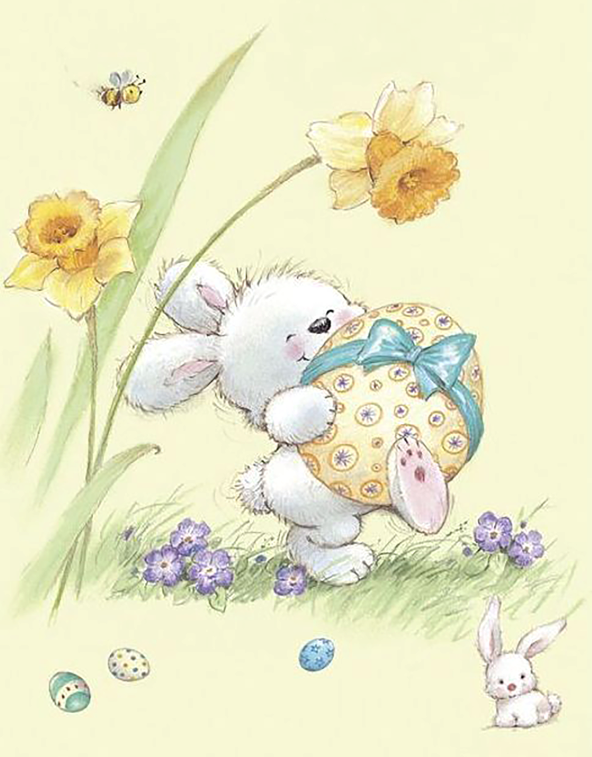 Картина по номерам "Пасхальный зайчик" 40х50 см, хлопковый холст на подрамнике, акрил, АртТойс