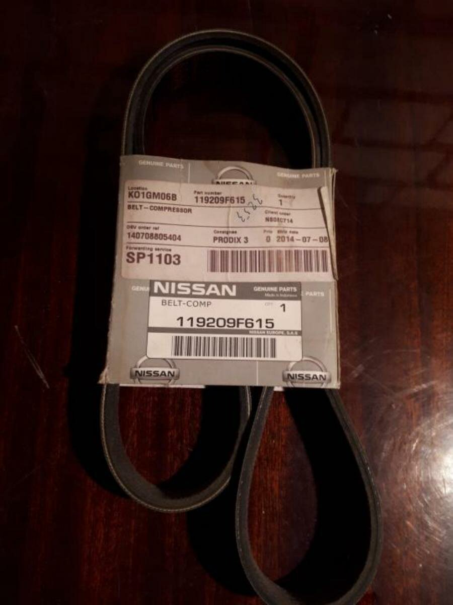 NISSAN 119209F615 Ремень