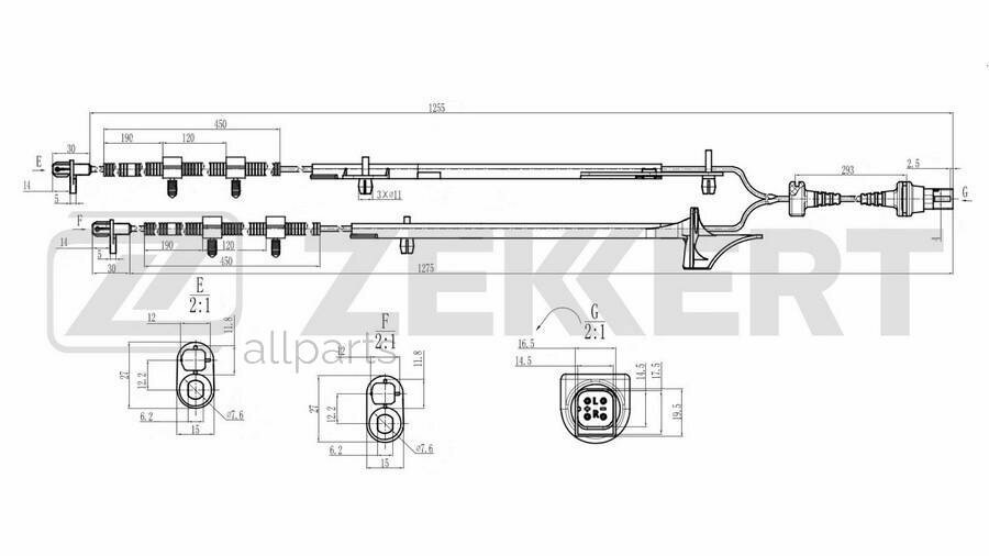 ZEKKERT SE-6194 Датчик ABS задн./передн. Ford Fusion 02- Fiesta V 02- Mazda 2 03-