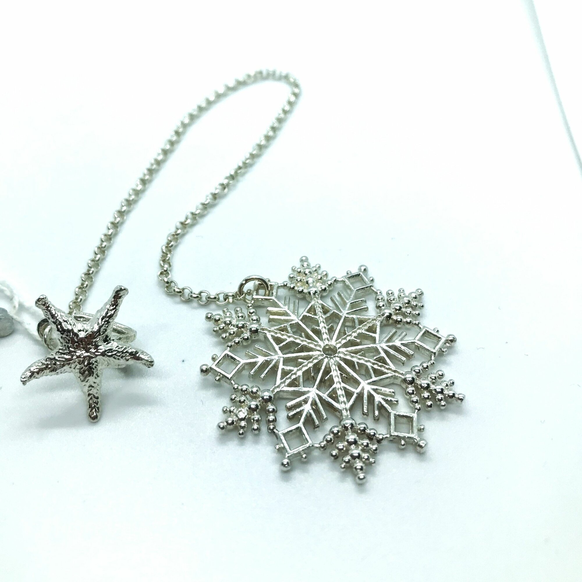 Ионизатор воды из серебра 925 пробы. Снежинка арт. ЧК30