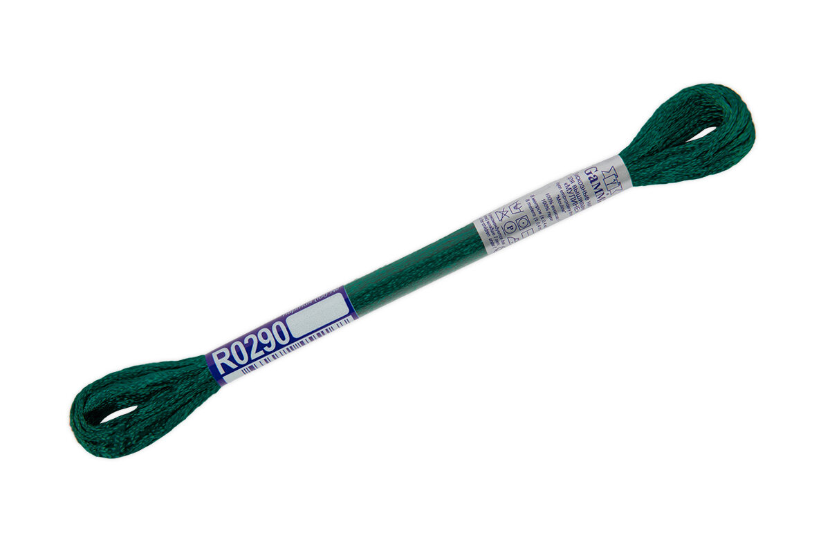 Мулине "Gamma" 100% вискоза 8 м R0290 сине-зеленый