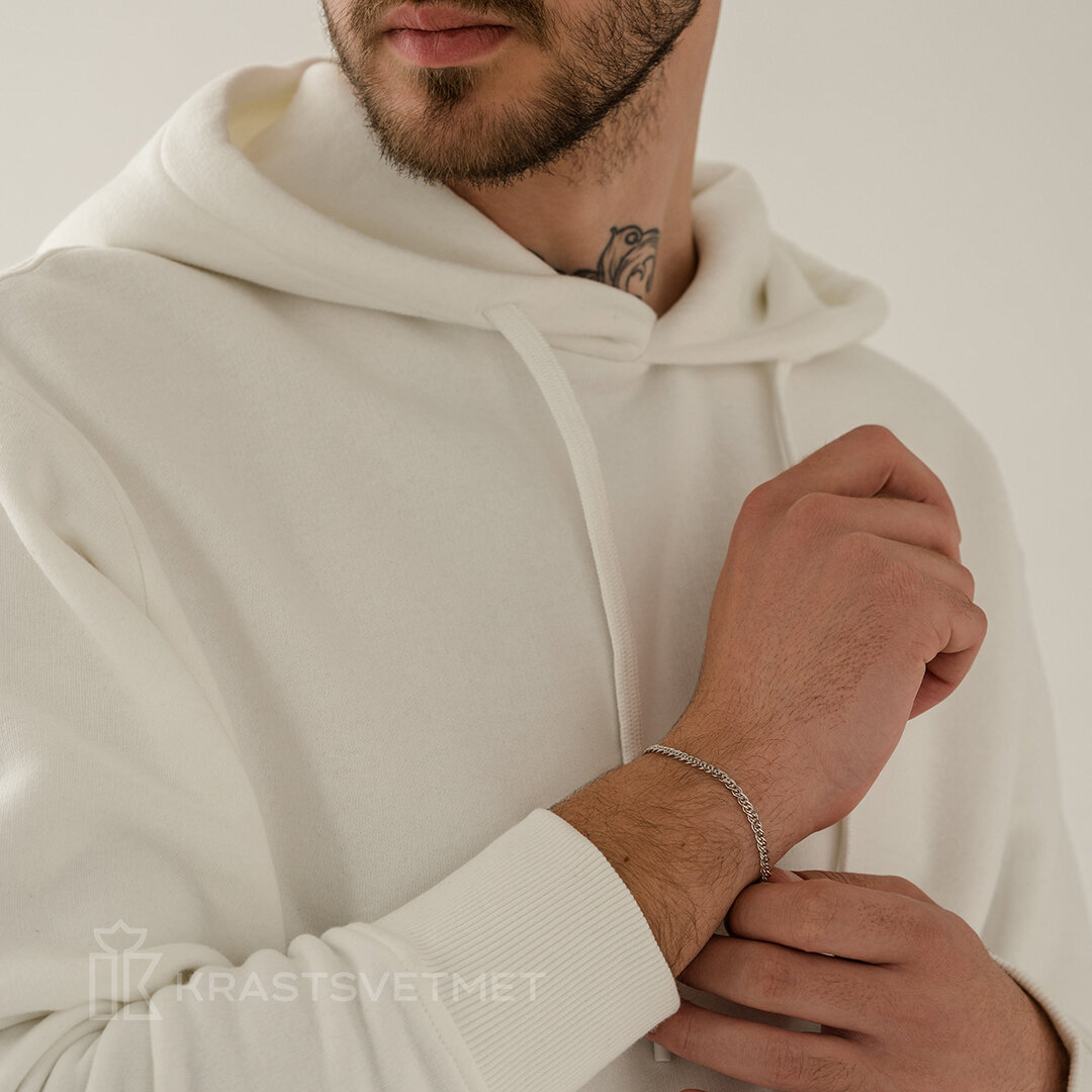 Браслет-цепочка, серебро, 925 проба, родирование