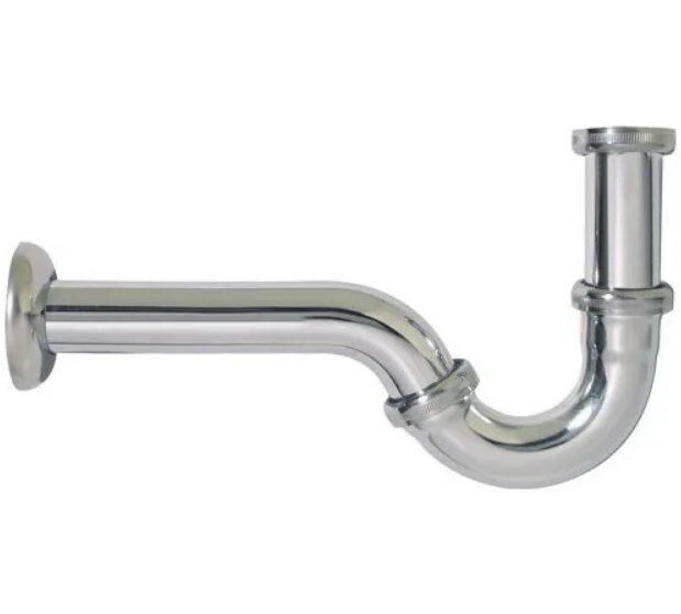 Сифон для раковины без выпуска S-образный SL231B 1' 1/4*32 мм, хром, регулируемый, латунь