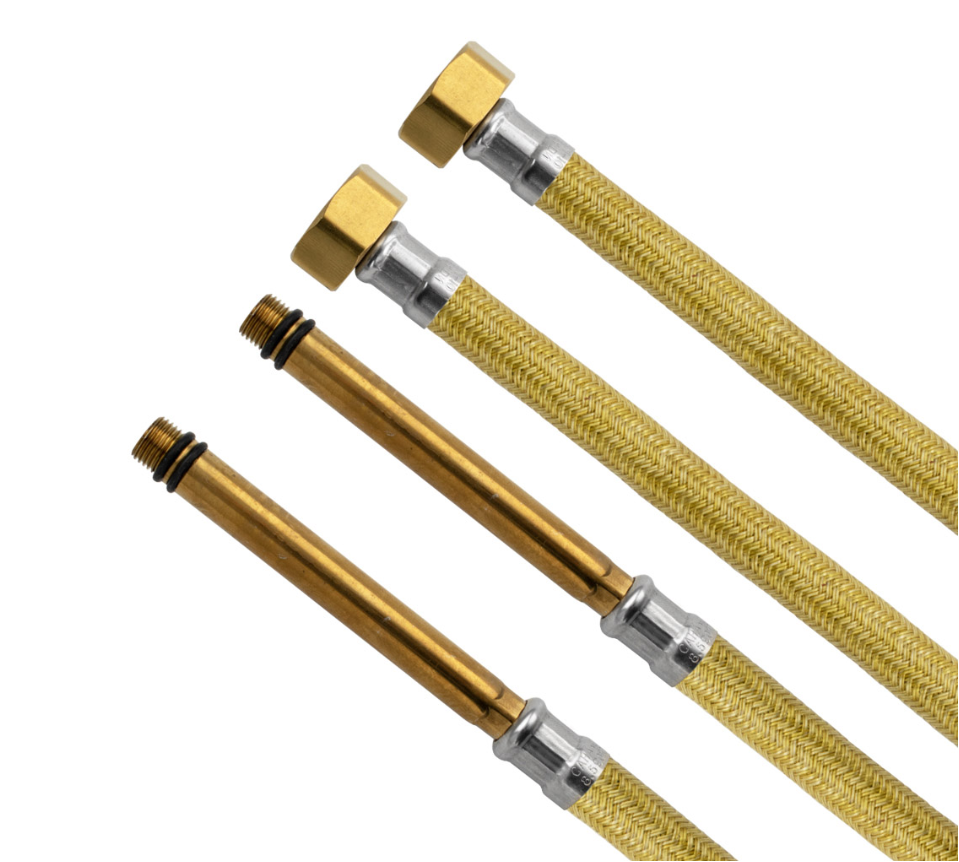 Гибкая подводка к смесителю 60 см с длинными штуцерами, пара