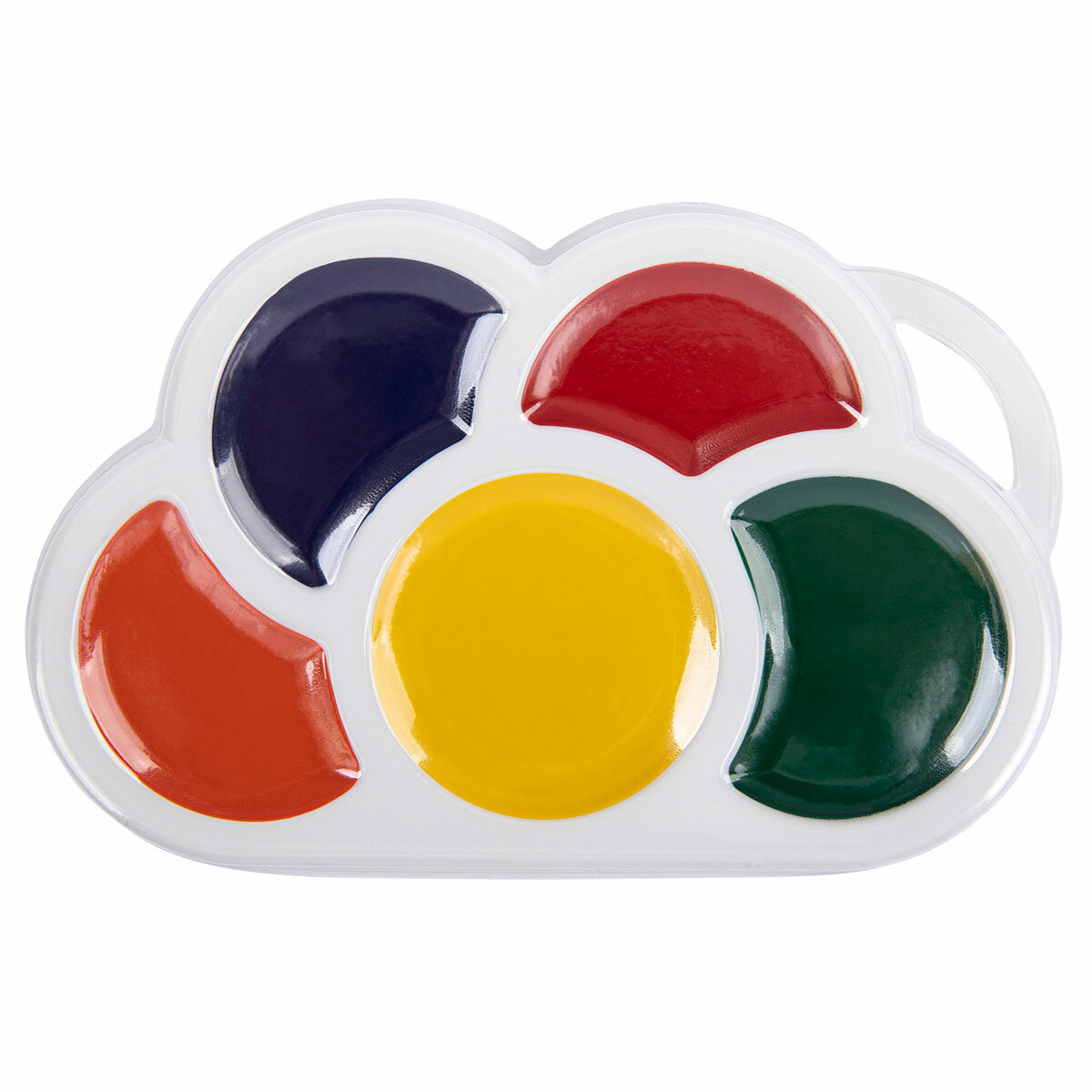 Краски акварельные ЛЕО "Расти" медовые в наборе, 2 набора по 5 цветов, акварель медовая для рисования и детского творчества, в пластиковом футляре, классические цвета, LGW-0105 Облачко