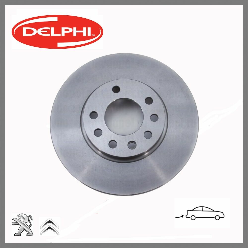 Диск тормозной передний DELPHI BG3622 для а/м PEUGEOT 207-308, CITROEN C4, C5