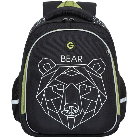 Ранец Grizzly анатомическая спинка, c бейджем, BEAR , 36х28х20 см, RAz-287-9/1